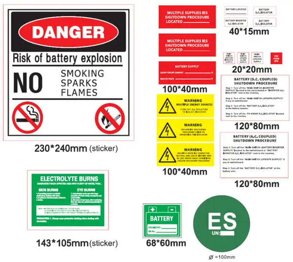 Battery Label Kit – Solar Battery Supermarket