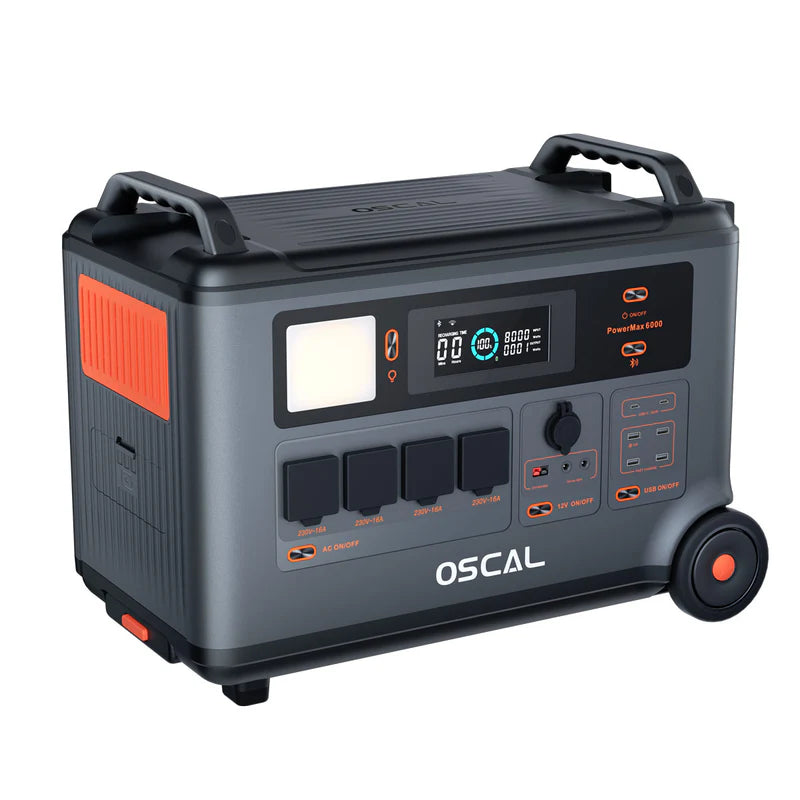 OSCAL PowerMax 6000 Portable Power Station – Solar Battery Supermarket